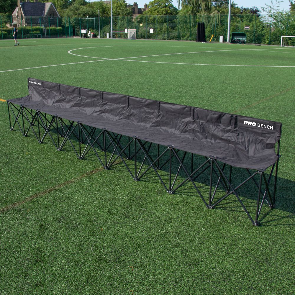 9-Seat Folding Bench | Portable Team Seating with High Back Rest for ...